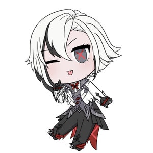 Genshin Chibi Vinyl Stickers Navia, Columbina, Arlecchino Set of 3 - Etsy