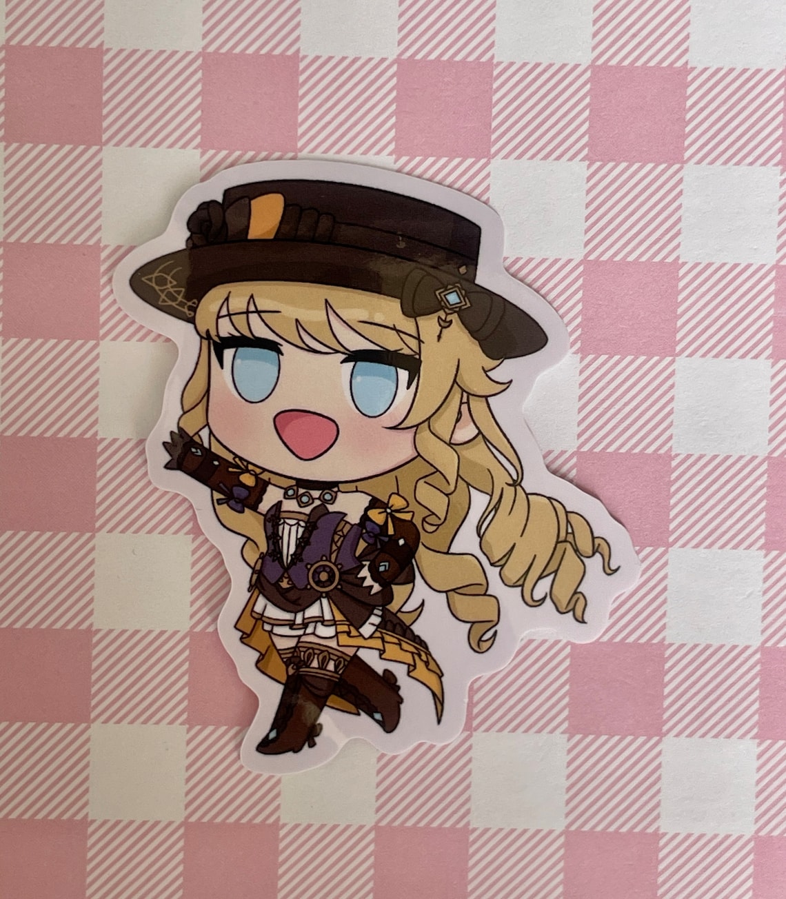 Genshin Chibi Vinyl Stickers Navia, Columbina, Arlecchino Set of 3 - Etsy