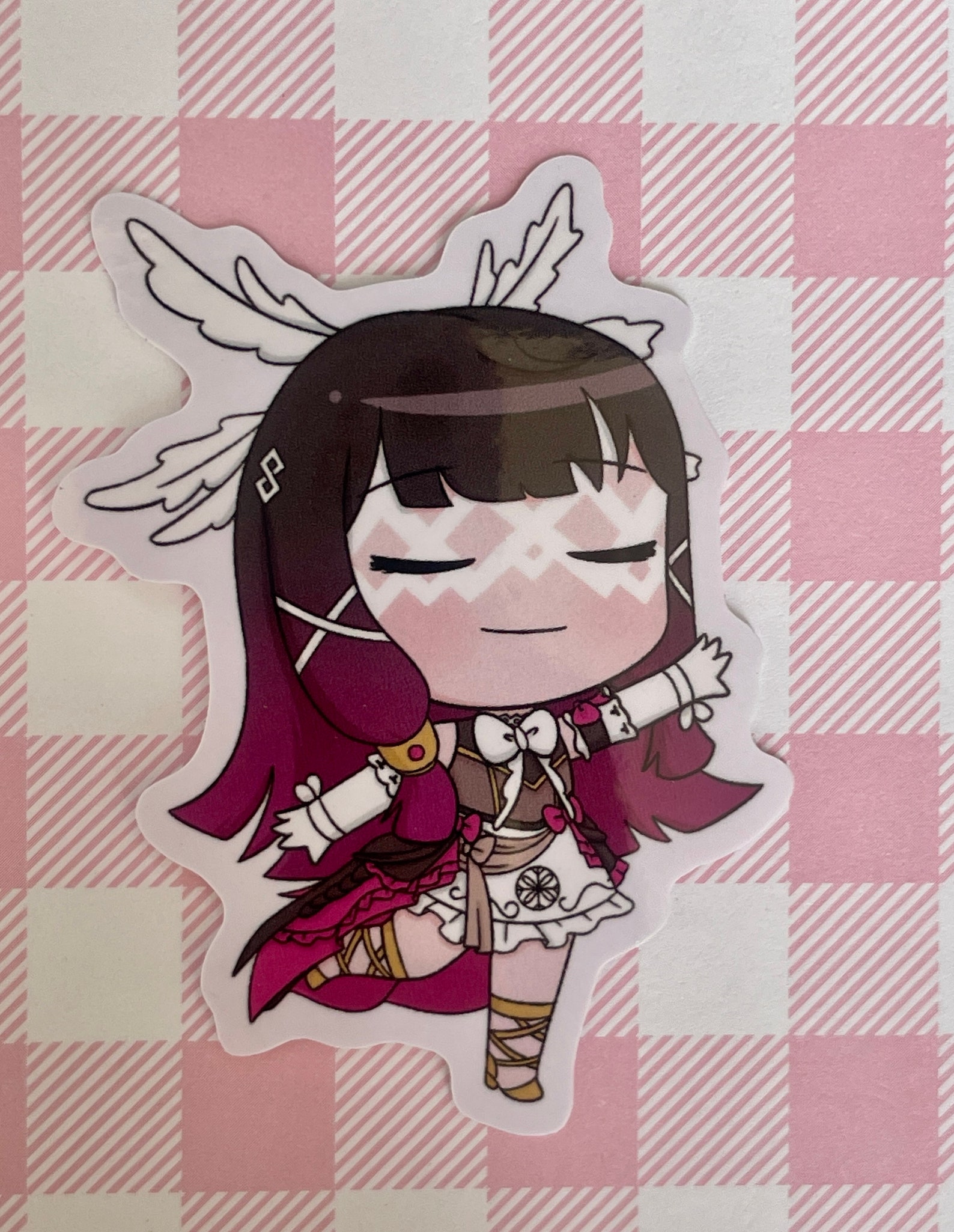 Genshin Chibi Vinyl Stickers - Navia, Columbina, Arlecchino - Set of 3 ...