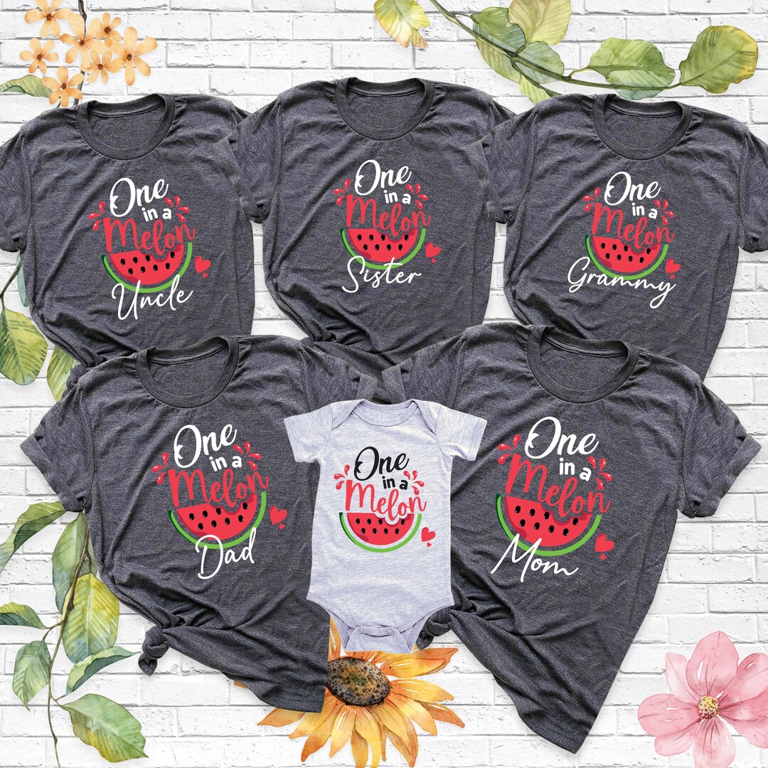 One in a Melon Family Shirt, First Birthday Watermelon Shirt, One in a ...