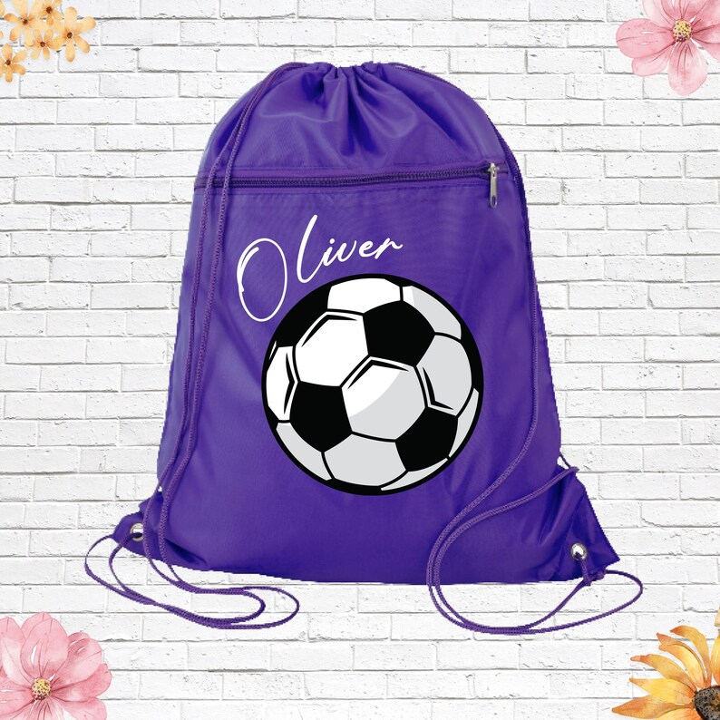 Custom Soccer Drawstring Bag, Soccer Backpack, Soccer Team Camp Gift ...