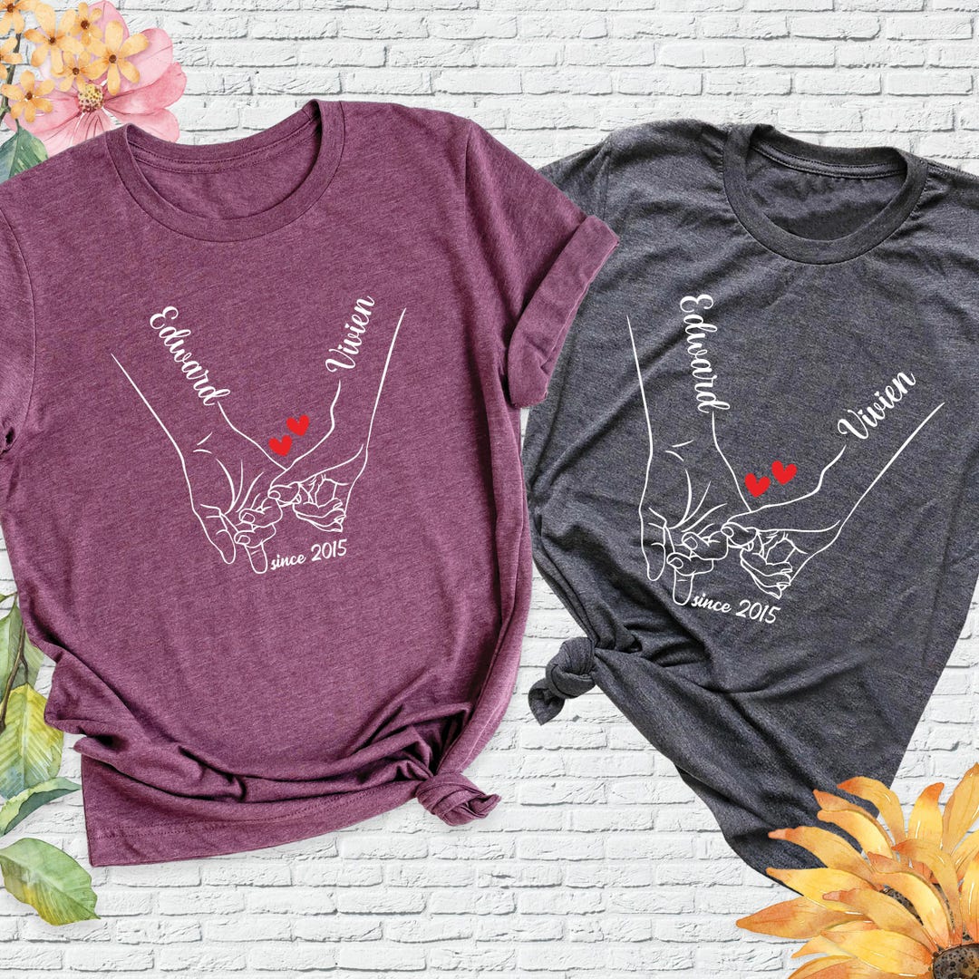 Personalized Anniversary Shirt, Valentine Tees Tee, Custom Partner ...