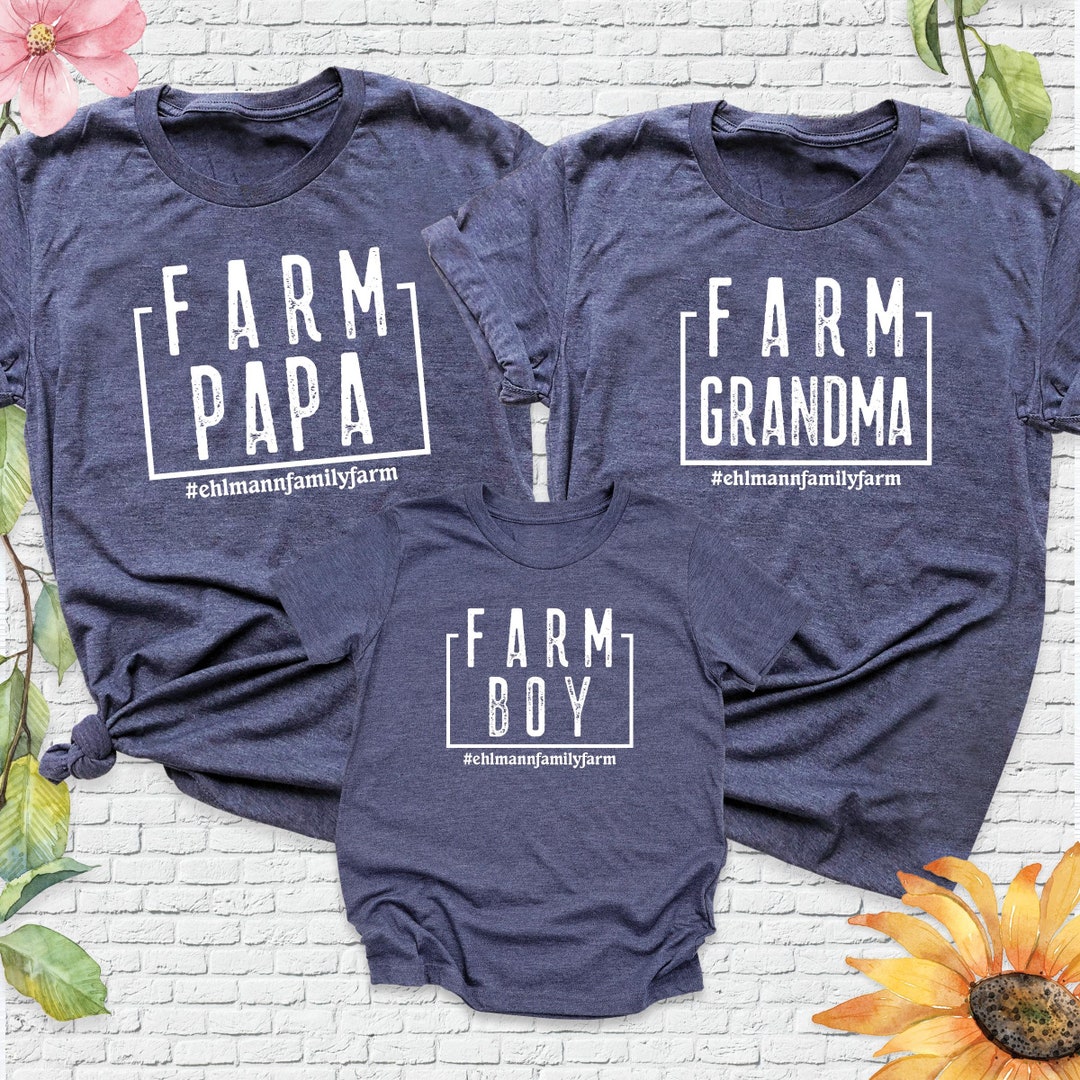 Custom Farm Shirt, Farm Family Tshirt, Customizable Farm Name Shirt ...