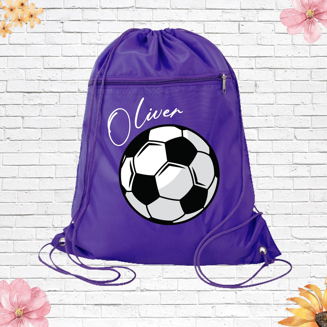Custom Soccer Drawstring Bag, Soccer Backpack, Soccer Team Camp Gift ...