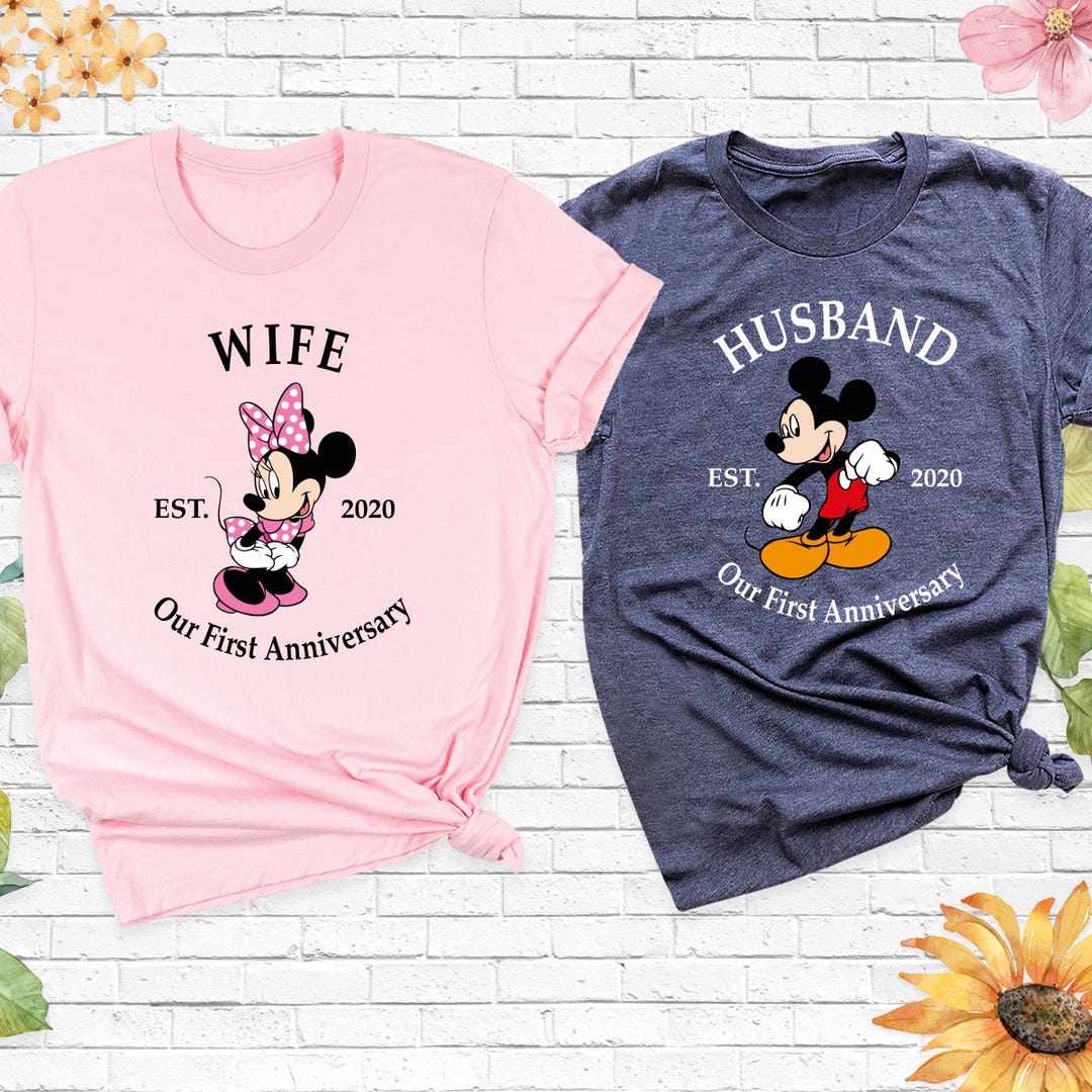 Disney Anniversary Shirt, Custom Wife Husband Couple Matching Disney ...