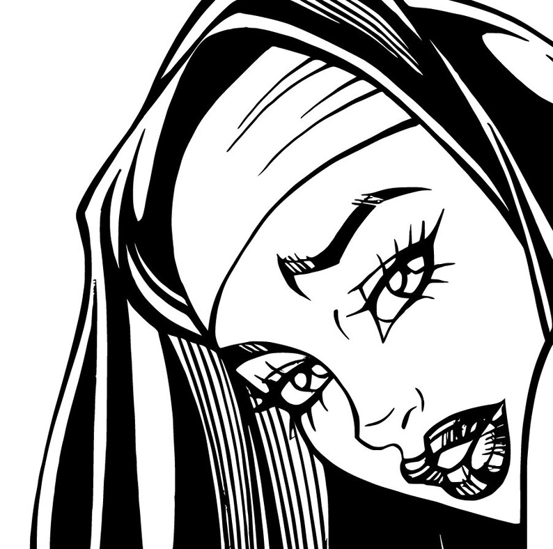 DXF, SVG, Tattoo Design, Sexy Vector Artwork, Pinup Girl, Retro ...
