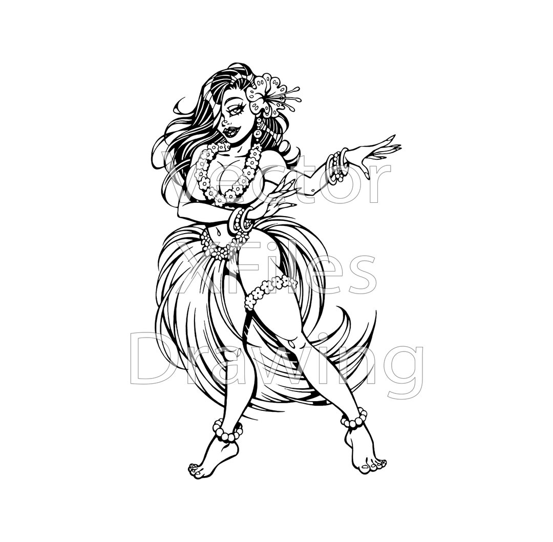 DXF,SVG, Tattoo Drawing Design, Bettie Page, Pinup Girl, Retro Design ...