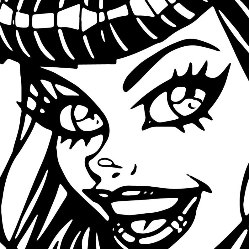 DXF, SVG, Tattoo Design, Bettie Page Playboy Bunny Pinup Girl, Retro ...