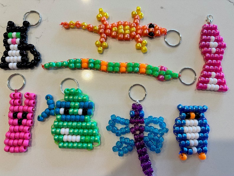 Adorable Bead Keychains/animal Bead Designs/bead Bag Tags/backpack ...