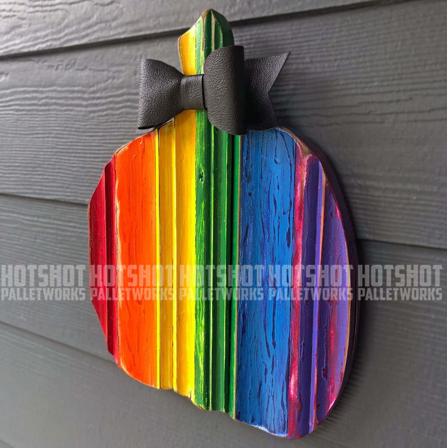 Rainbow Pride Pumpkin LGBTQ Vintage-looking Up Cycled wood | Etsy