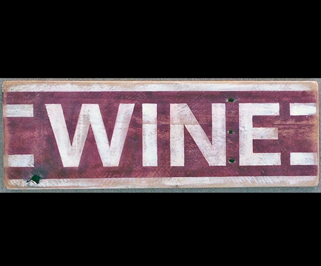 Hot Shot Palletworks, 'WINE', Hand Painted, Vintage-looking, Pallet ...