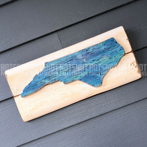 North Carolina State Sign Hand Made Hand Painted - Etsy