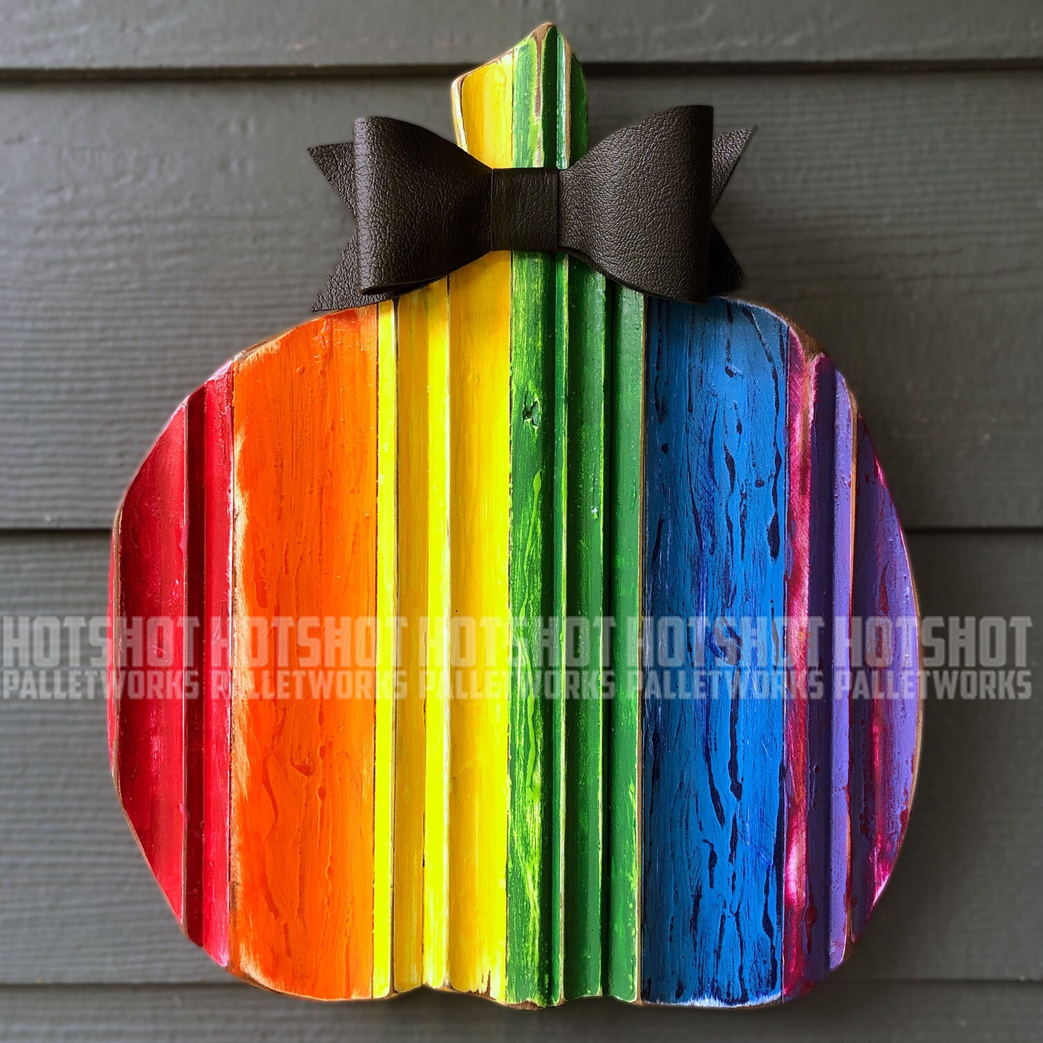 Rainbow Pride Pumpkin LGBTQ Vintage-looking Up Cycled wood | Etsy