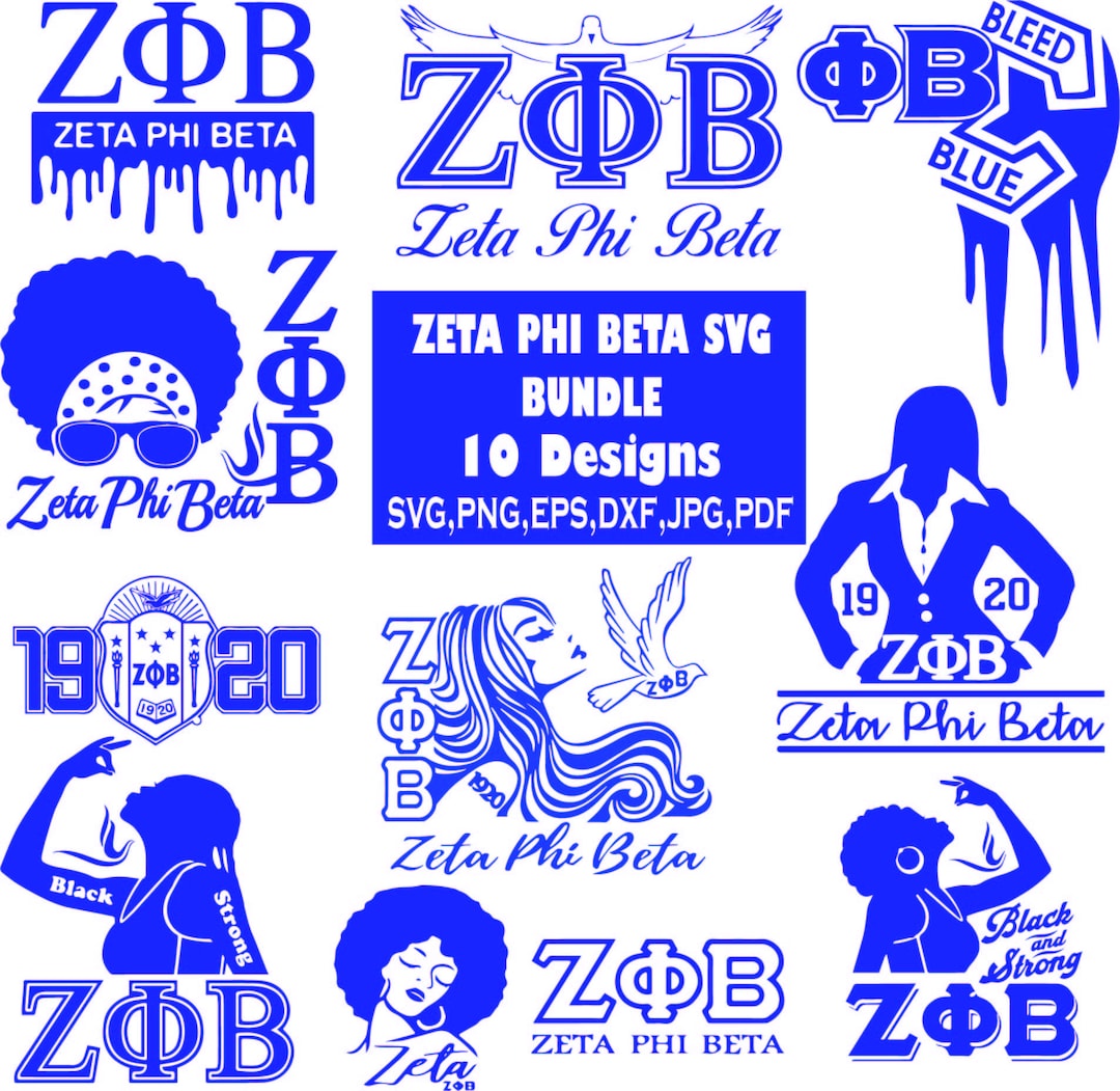 Zeta Phi Beta SVG PNG Bundle: Sorority Dove Heart Cut File - Etsy
