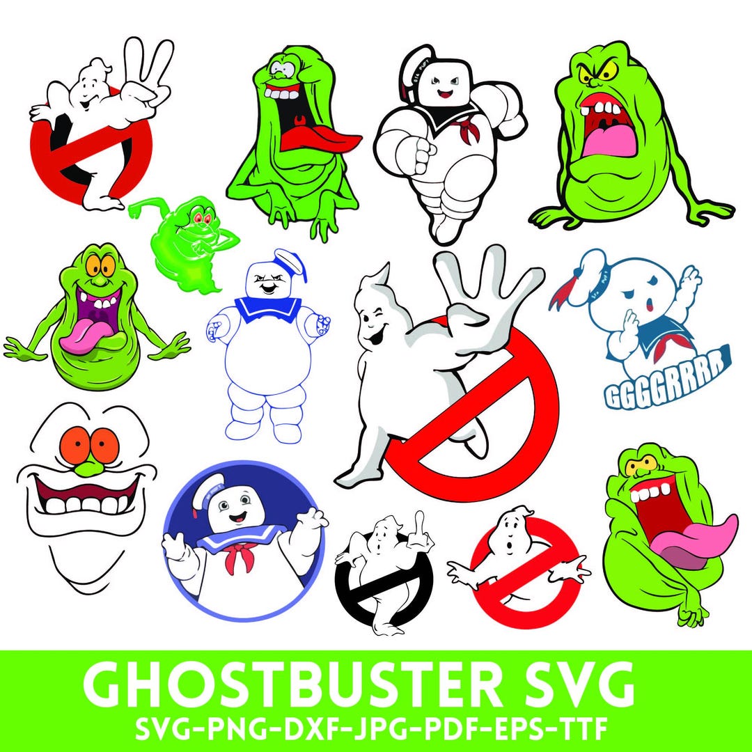 Ghostbusters & Slimer SVG PNG Bundle (digital Download) - Etsy