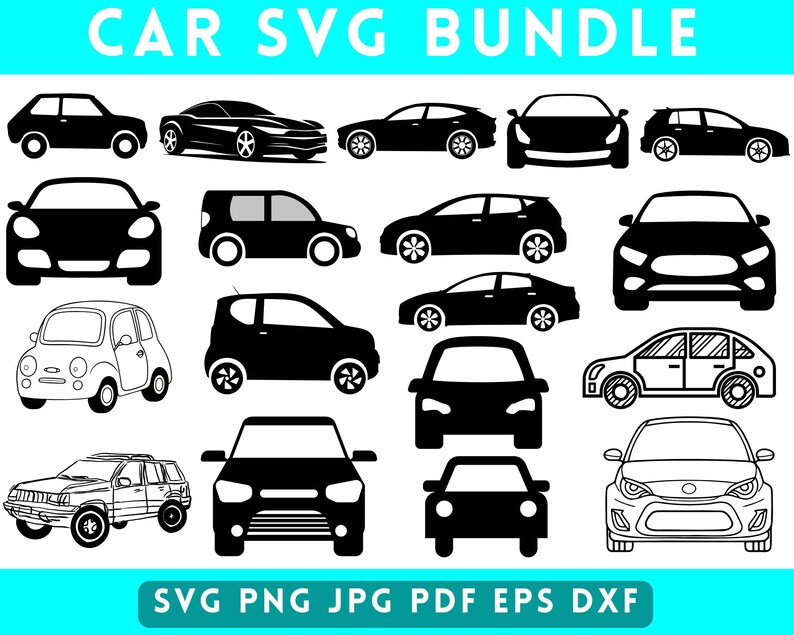 Car SVG Bundle • Racing Car Svg • Classic Car Clipart • Automotive ...