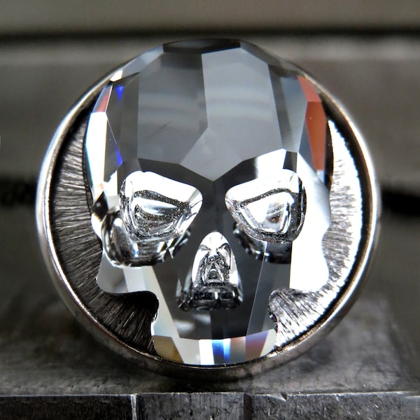 Crystal Skull Ring - Etsy