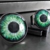 Realistic Eyeball Pin Button - 6 Colors Available - Grey Green Aqua ...