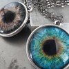 Realistic Eyeball Pin Button 6 Colors Available Grey Green Aqua Blue ...