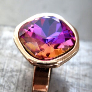 GOOD WITCH Romantic Crystal Ring in Pink Magenta Violet - Etsy