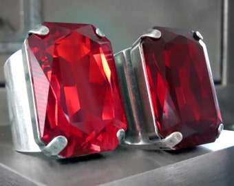 Dark Red Ring - Etsy