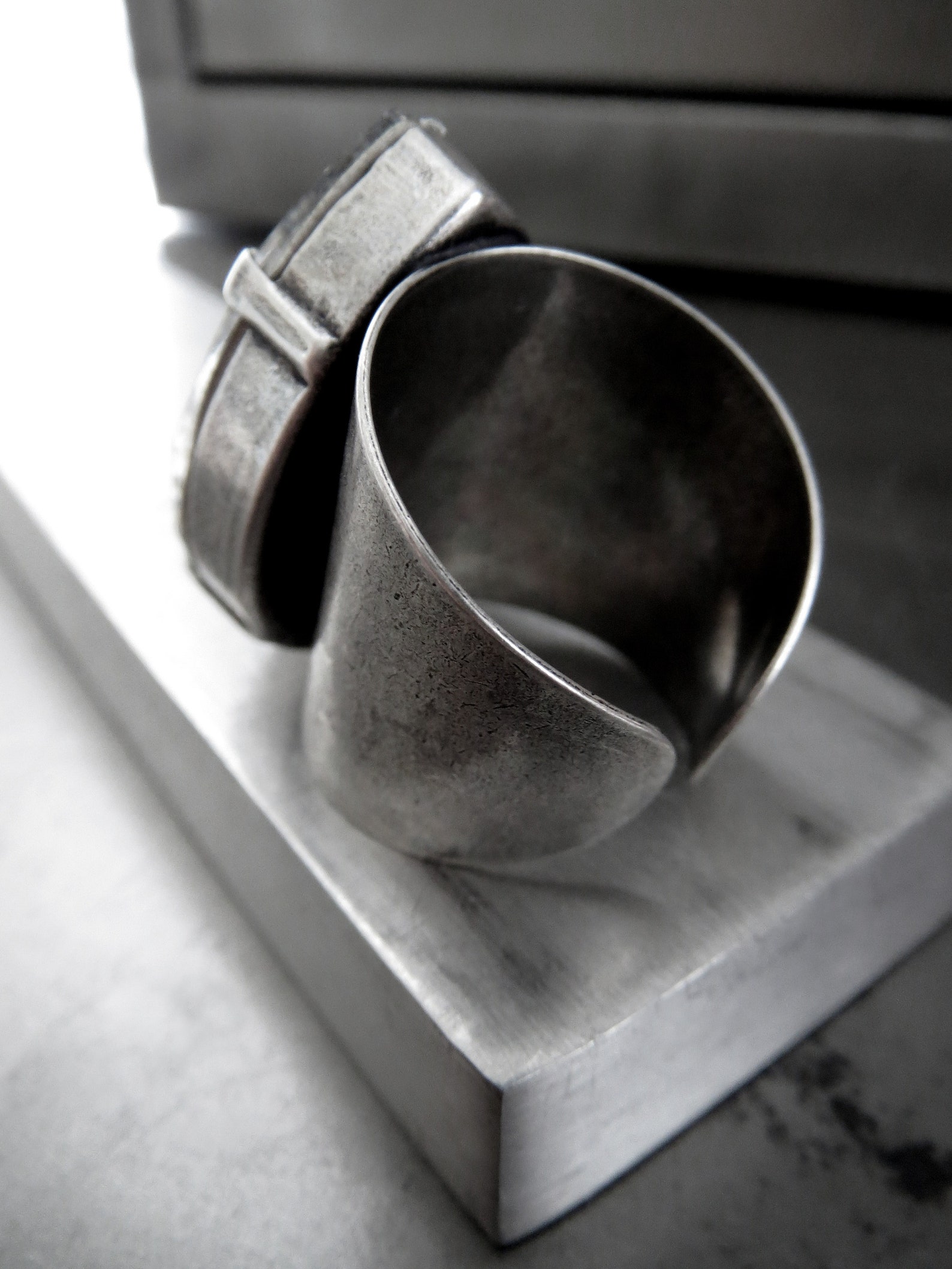 SPELLBOUND Large Teardrop Rainbow Crystal Ring Adjustable - Etsy