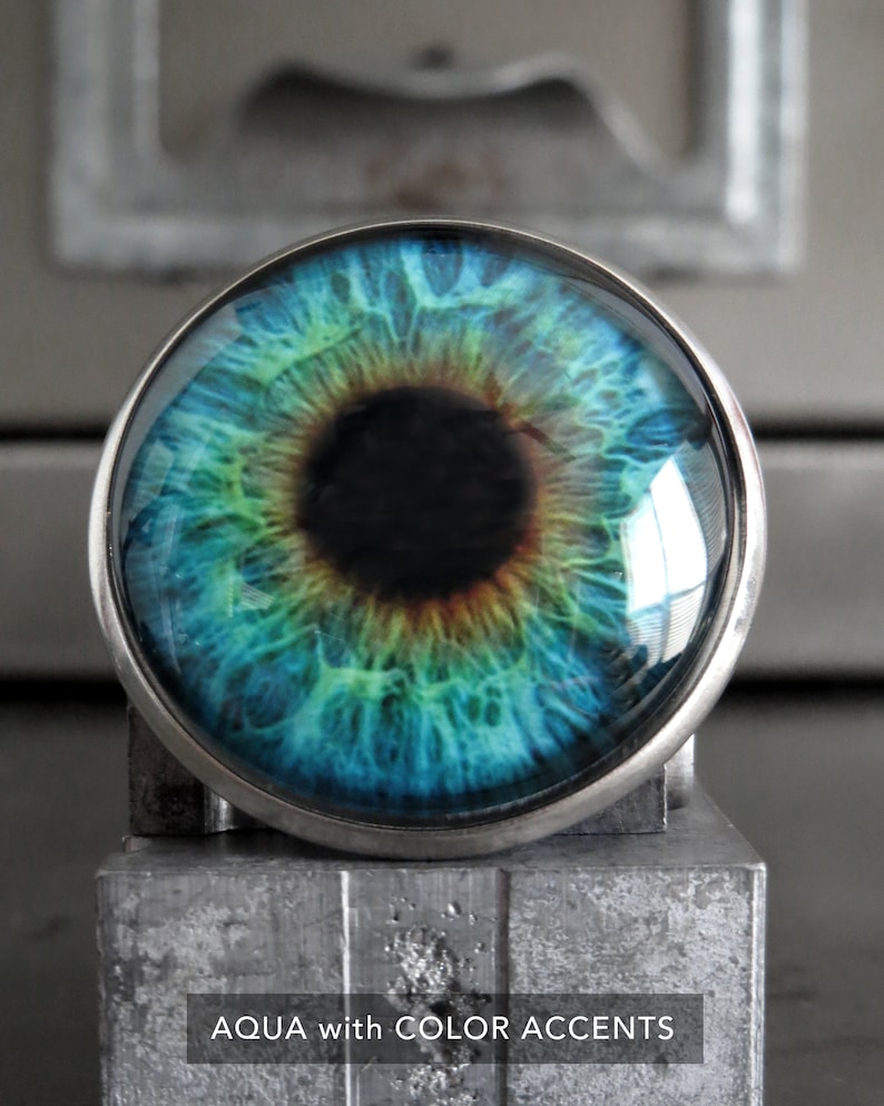 Realistic Eyeball Pin Button 6 Colors Available Grey Green - Etsy
