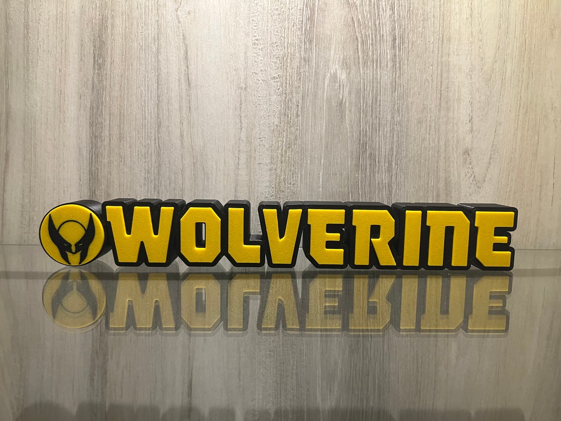 Deadpool Name Plate Sign Wolverine Sign Name Custom Name Plates Marvel ...