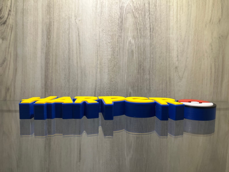 Pokemon Style Name Plate for Him for Her Game Name Plate Gamer Pokemon ...