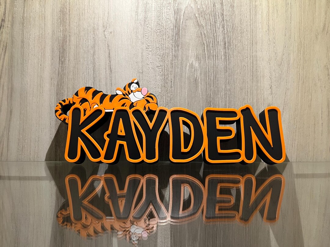 Tigger Name Plate Disney Style Name Sign Kids Room Game Room Nursery ...
