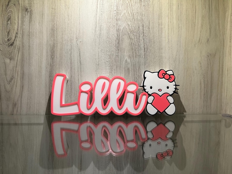 Cute Kitty Name Plate Kitty Decor Sign Custom Personalized Kitty Name ...