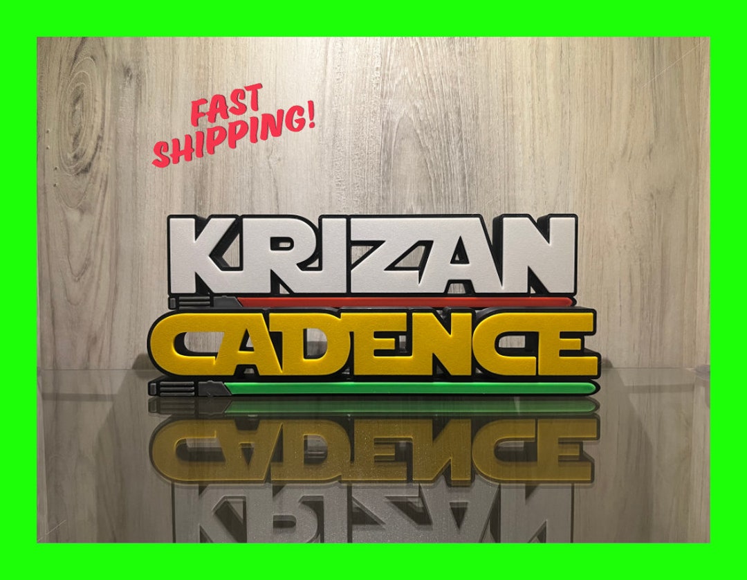 Custom Star Wars Inspired Name Plate, Name Sign, Cake Topper, Custom ...