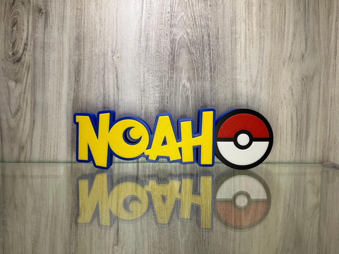 Pokemon Style Name Plate for Him for Her Game Name Plate Gamer Pokemon ...
