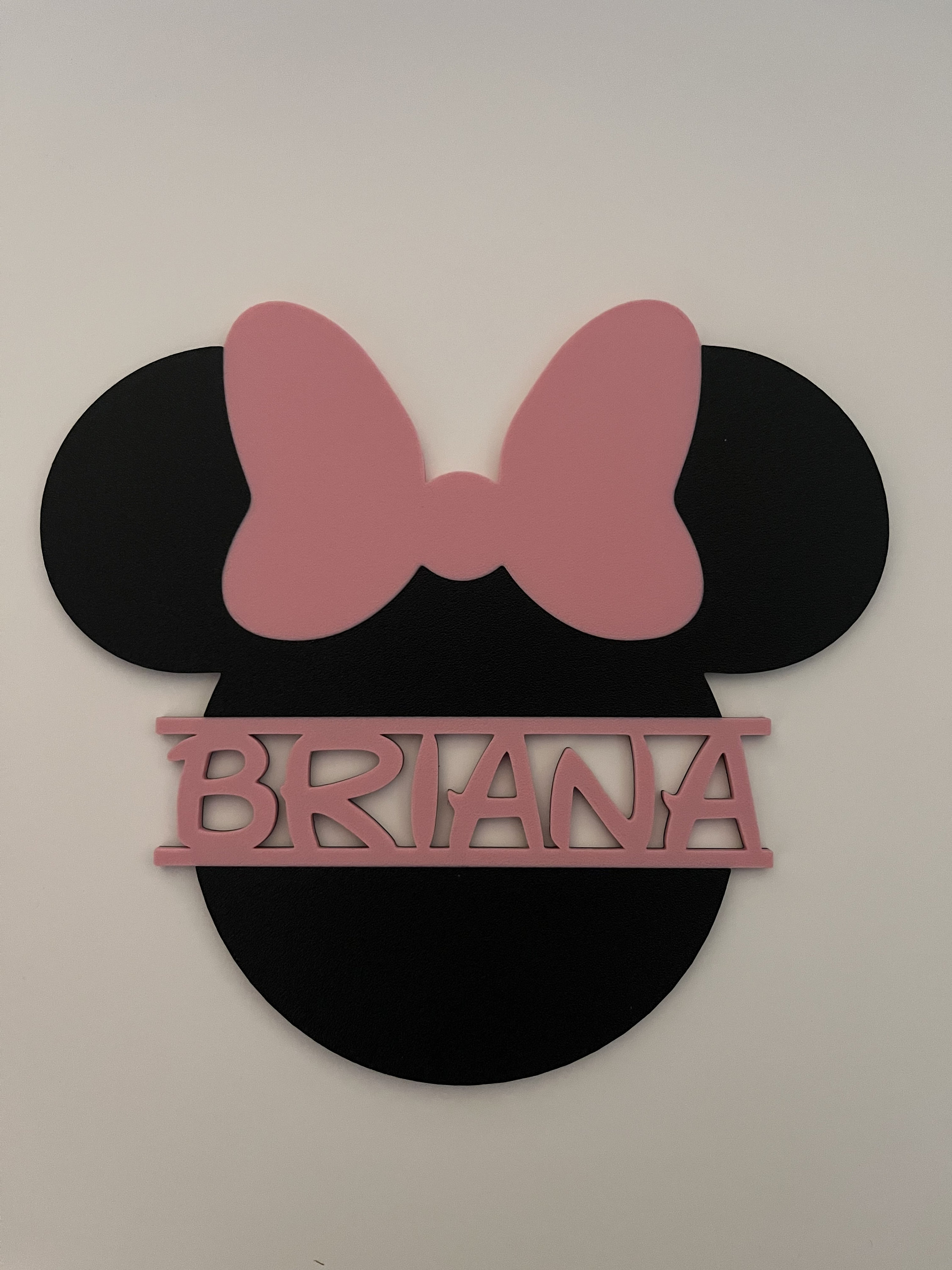 Mickey Name Sign Minne Name Plate Kids Room Mickey Minnie Nursery Kids ...