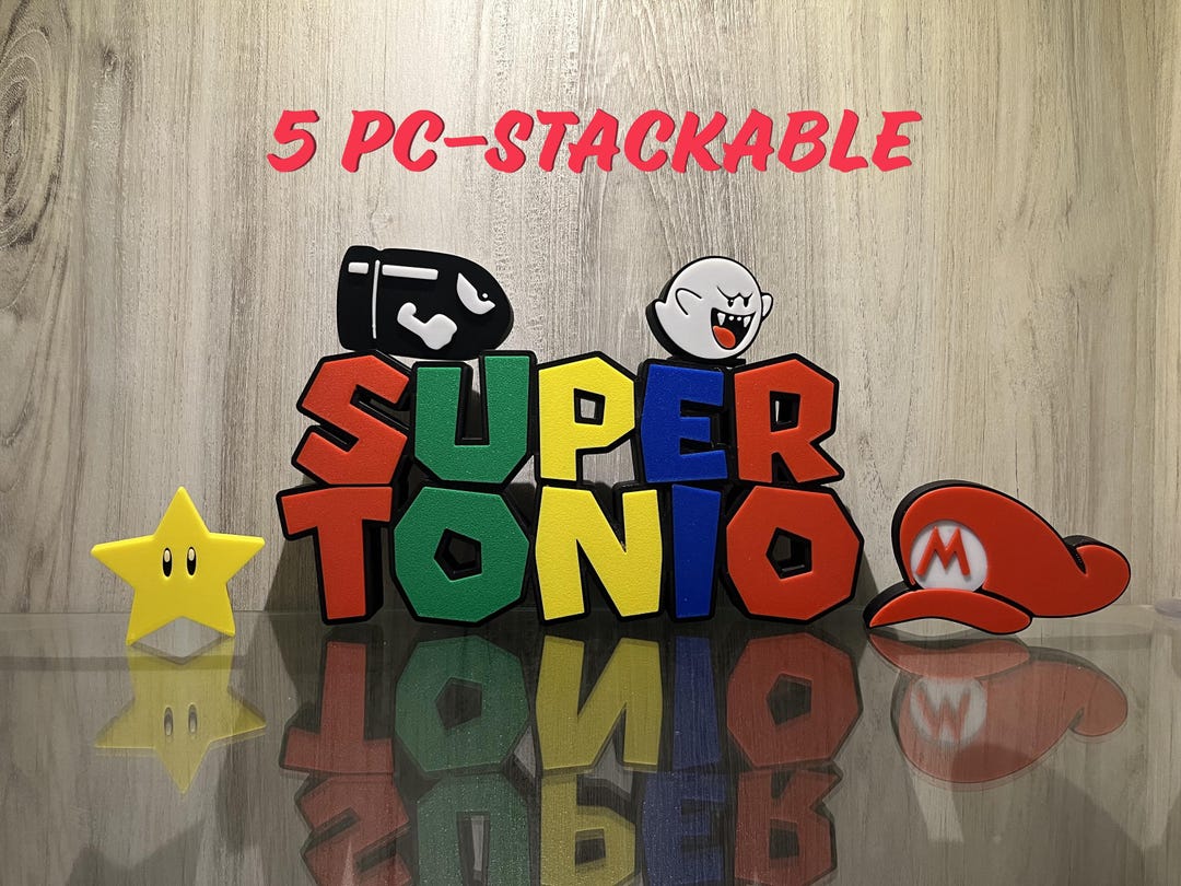 Custom Mario Name Sign Plate for Nursery Kids Room Game Room Mario ...