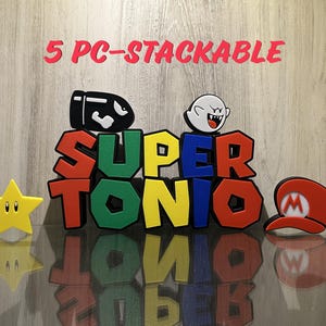 Custom Mario Name Sign Plate for Nursery Kids Room Game Room Mario ...