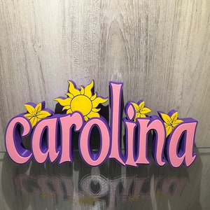 Custom Disney Inspired Tangled Name Plate Sign Disney Style Name ...