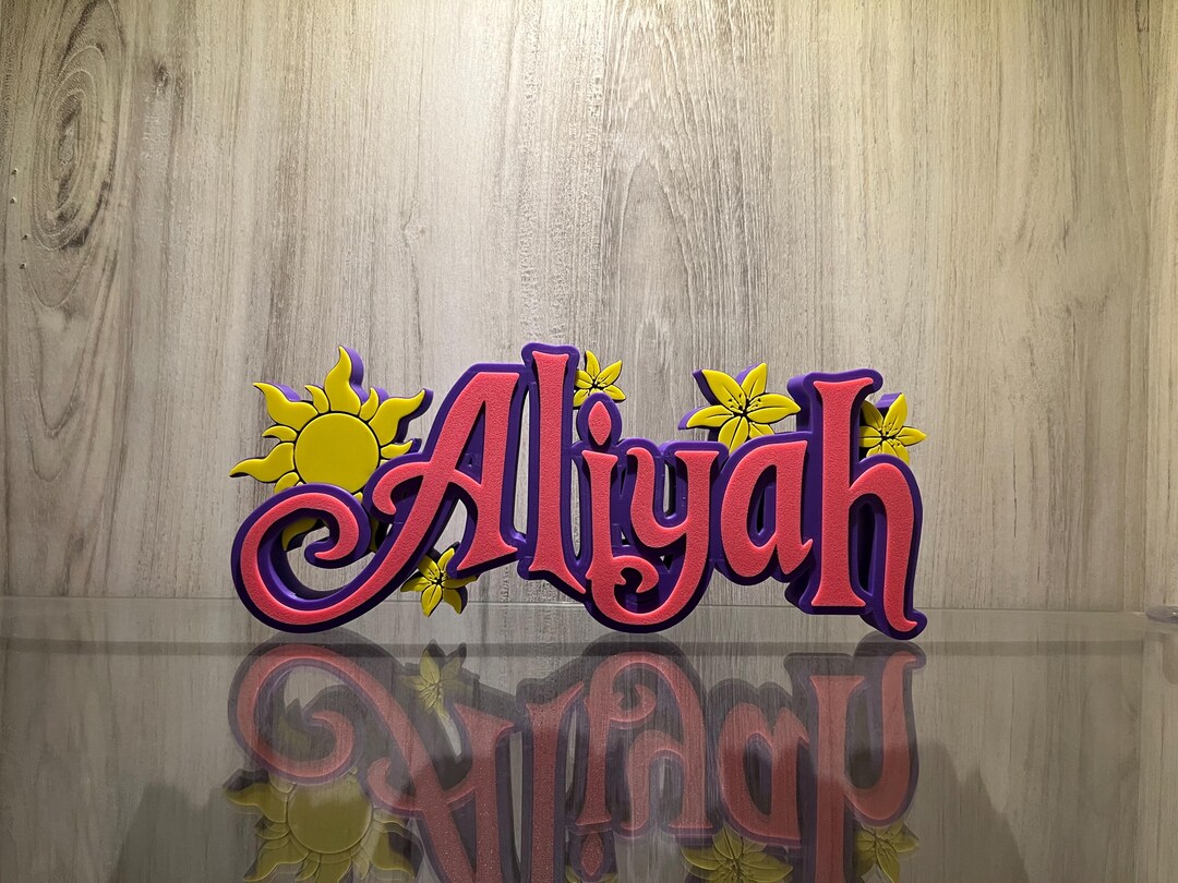 Custom Disney Inspired Tangled Name Plate Sign Disney Style Name ...