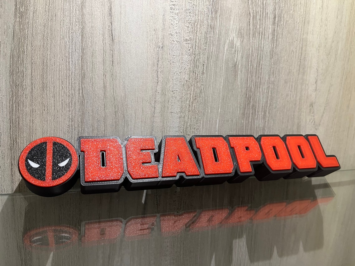 Deadpool Name Plate Sign Wolverine Sign Name Custom Name Plates Marvel ...