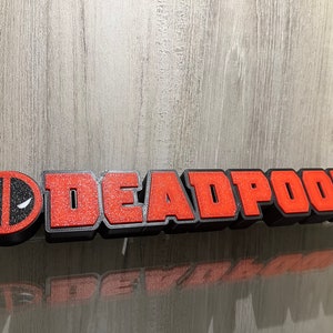 Deadpool Name Plate Sign Wolverine Sign Name Custom Name Plates Marvel ...