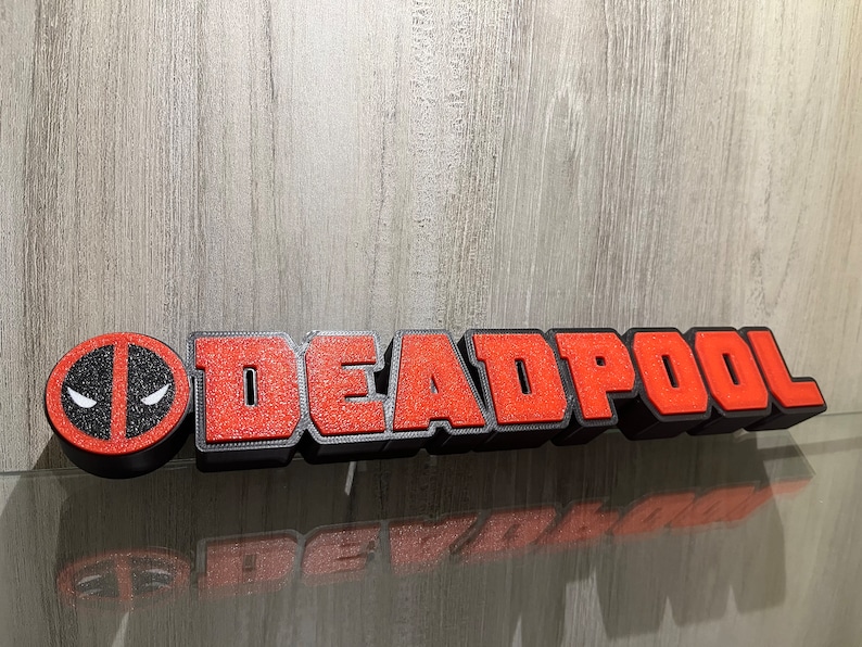 Deadpool Name Plate Sign Wolverine Sign Name Custom Name Plates Marvel ...