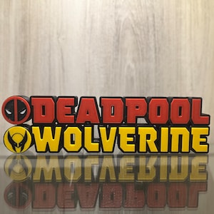 Deadpool Name Plate Sign Wolverine Sign Name Custom Name Plates Marvel ...