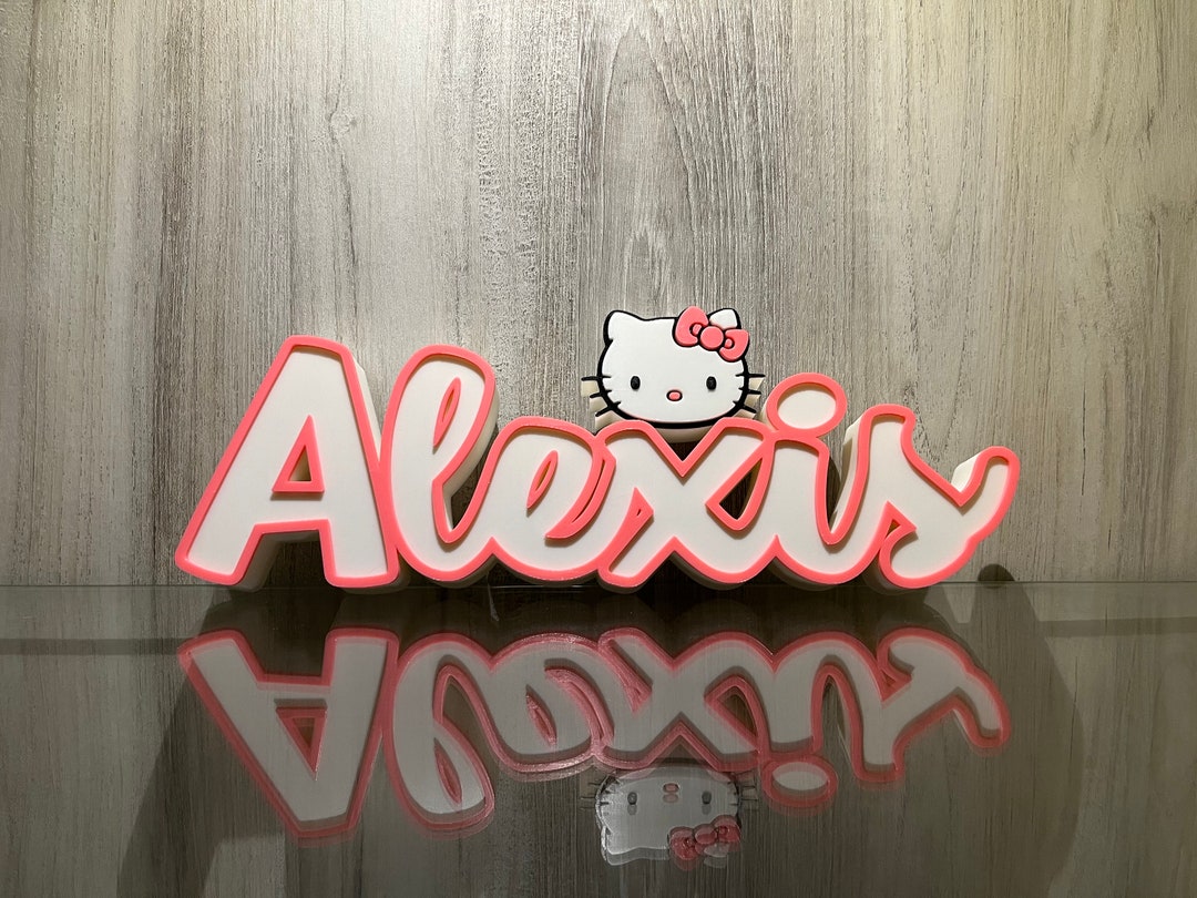 Letrero con nombre de Kitty para sala de juegos, guardería, cumpleaños ...