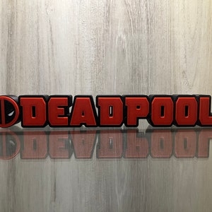 Deadpool Name Plate Sign Wolverine Sign Name Custom Name Plates Marvel ...