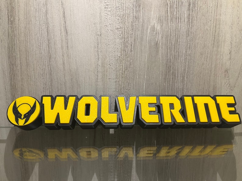 Deadpool Name Plate Sign Wolverine Sign Name Custom Name Plates Marvel ...