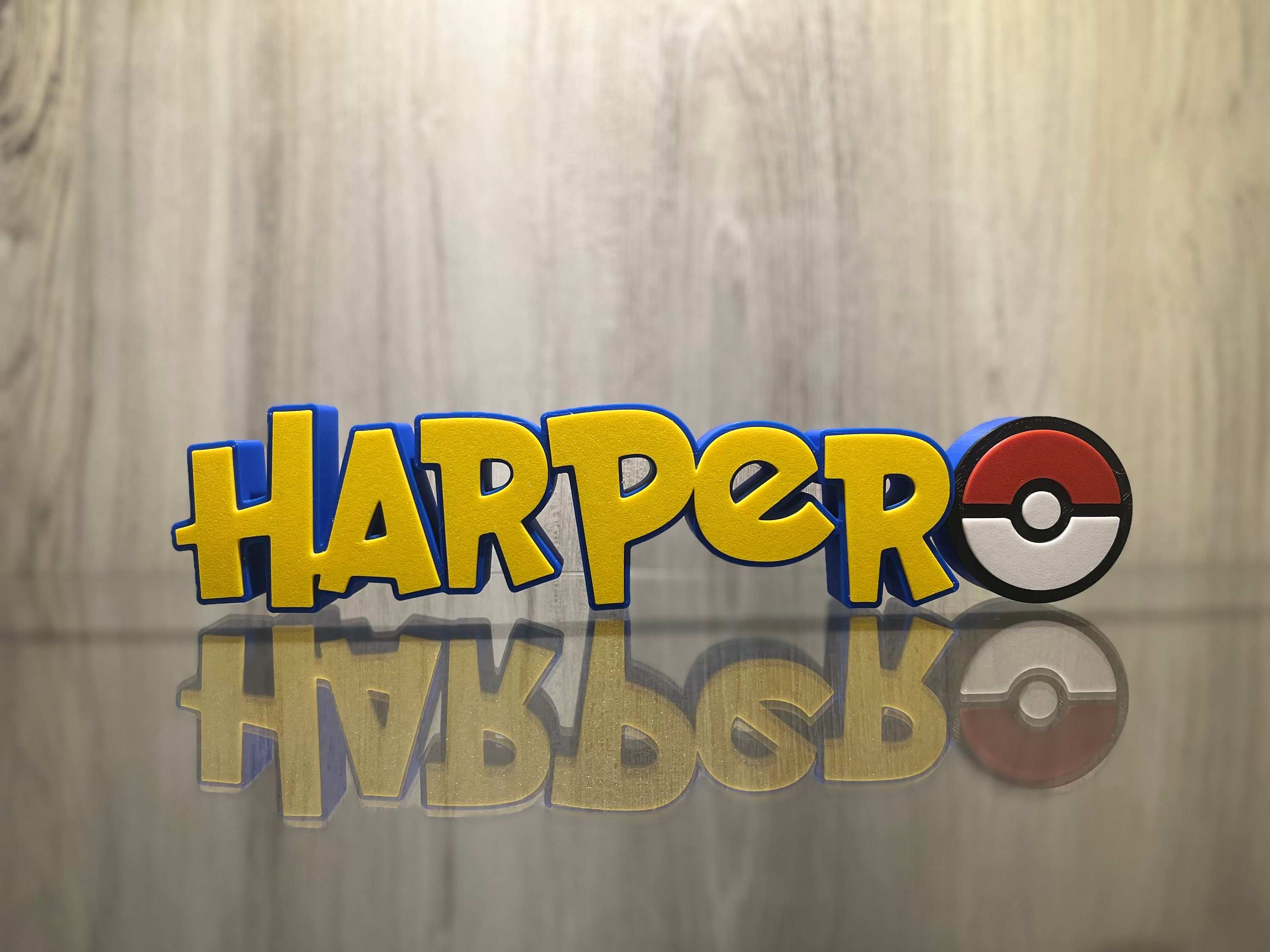 Pokemon Style Name Plate for Him for Her Game Name Plate Gamer Pokemon ...