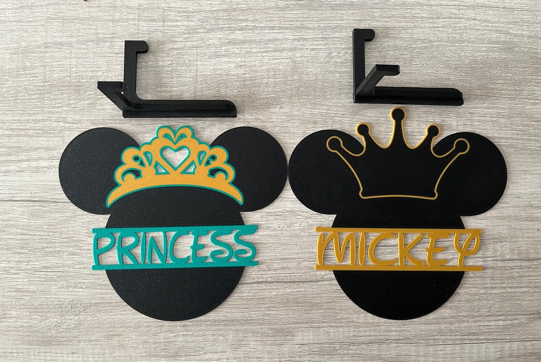 Personalized Mickey and Minnie Name Sign Plate Disney Style Princess ...