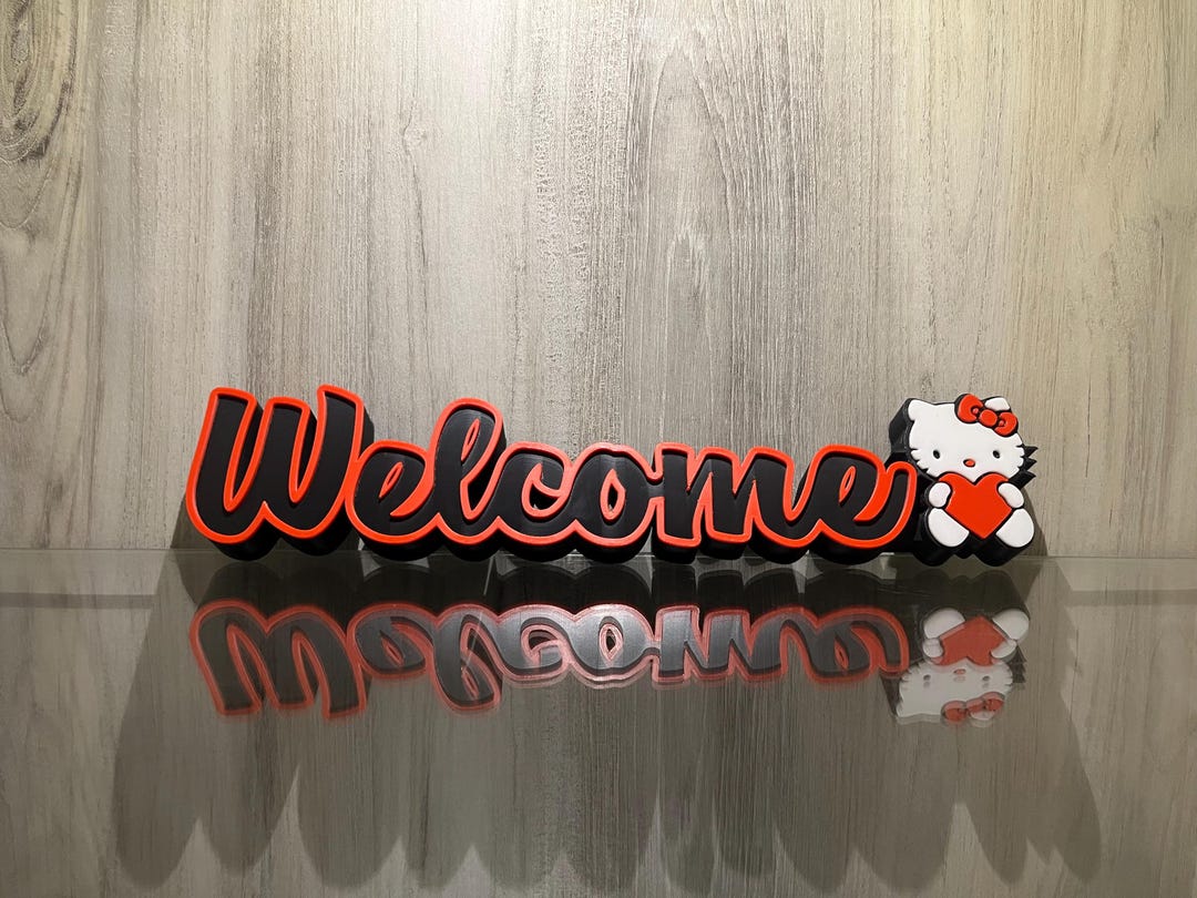 Your Kitty Name Plate Game Room Nursery Birthday Christmas Gift Hello ...
