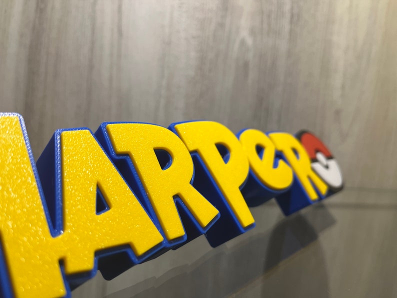 Pokemon Style Name Plate for Him for Her Game Name Plate Gamer Pokemon ...