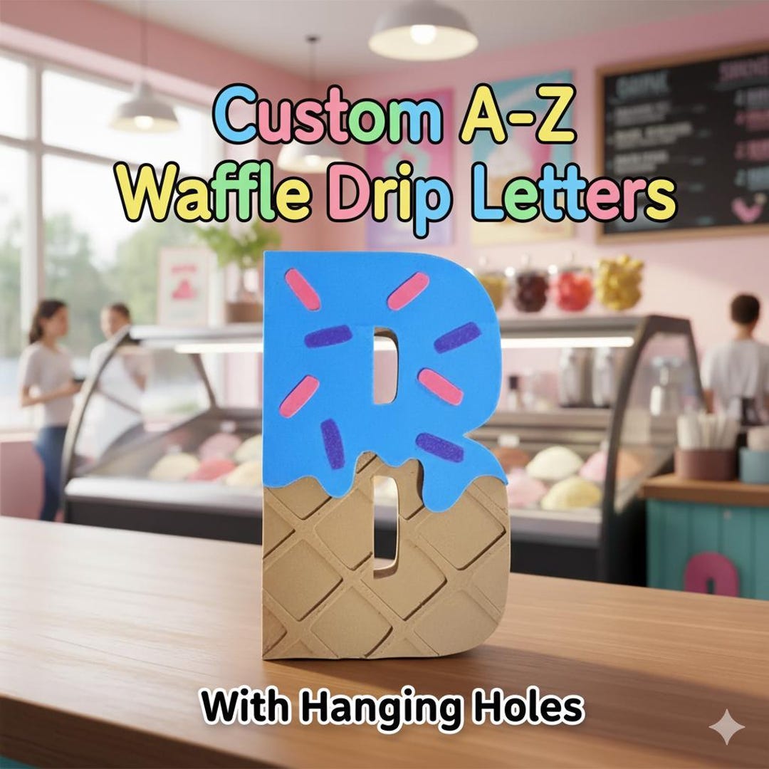 Custom Brick Letter, Ice Cream Name, Waffle Name, Baseball,kids Room ...